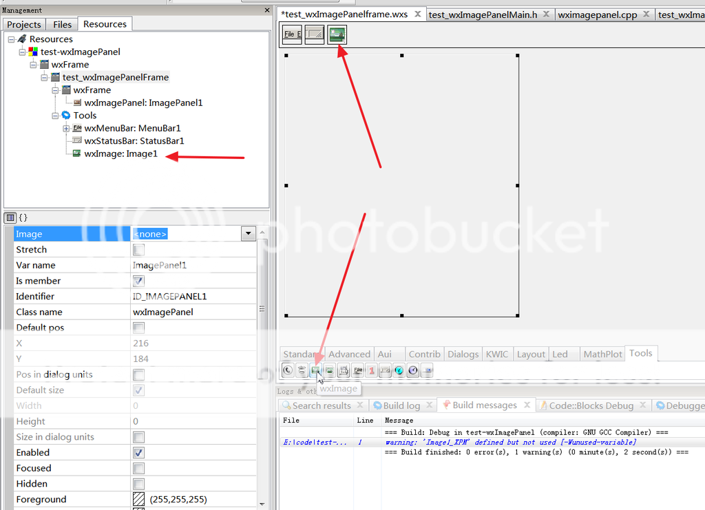 Image field in wxImagePanel wxSmith tools